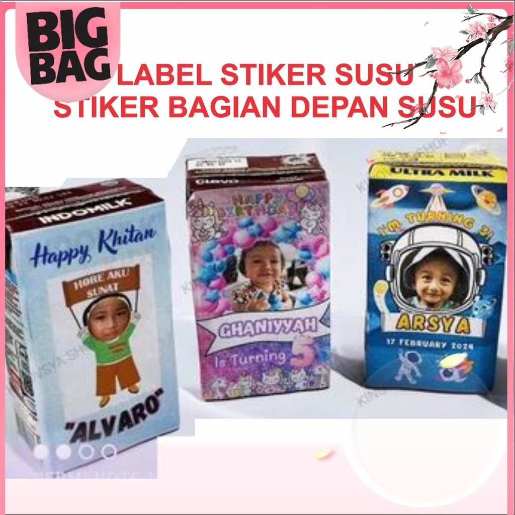 Jual Label Susu Kotak Unik Murah Custom | Shopee Indonesia