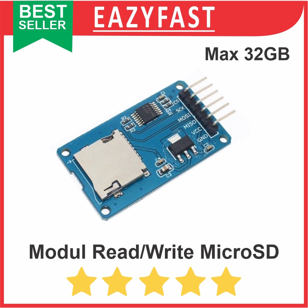Jual Modul Micro SD MicroSD Card Reader Writer Arduino Read Write | Shopee Indonesia