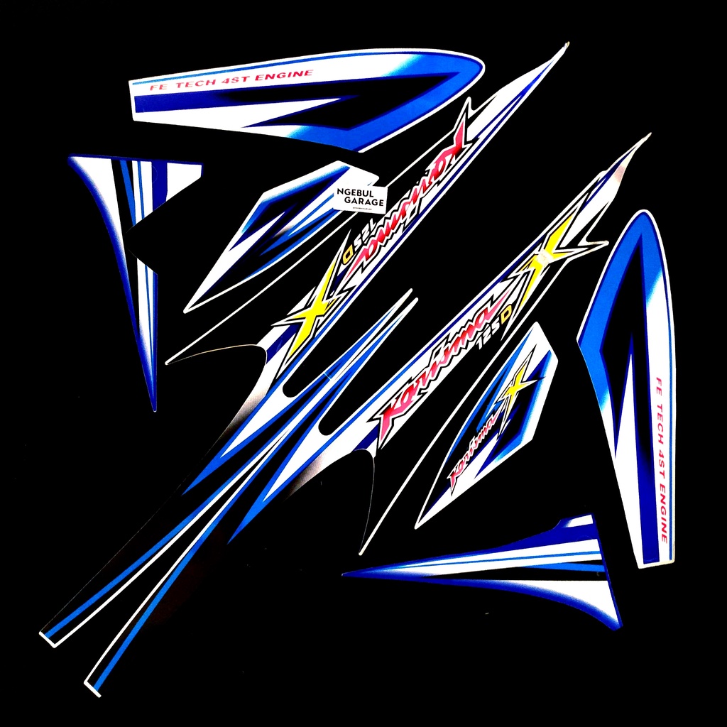 Jual Stiker Karisma X 125 D 2005 Striping HONDA IMI BIRU PUTIH MERAH ...