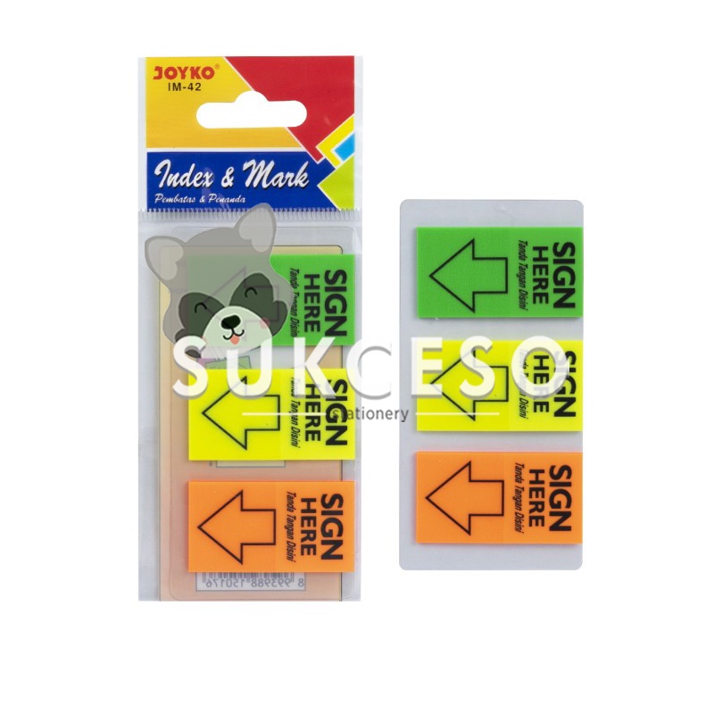Jual Joyko Penanda Sign Here Index & Mark IM 42 | Shopee Indonesia