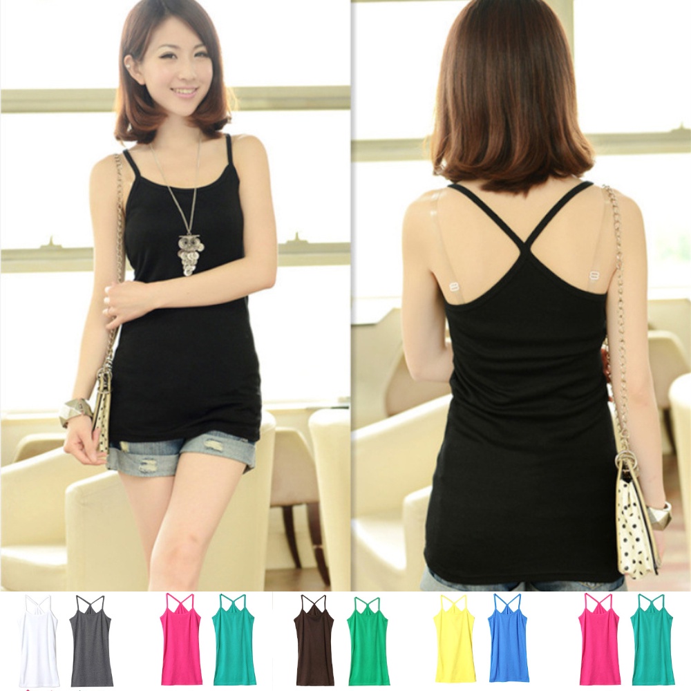 Jual Tank top Wanita Tali Silang Tank top Tali Kecil Tank top Seksi Dalaman Wanita | Shopee ...