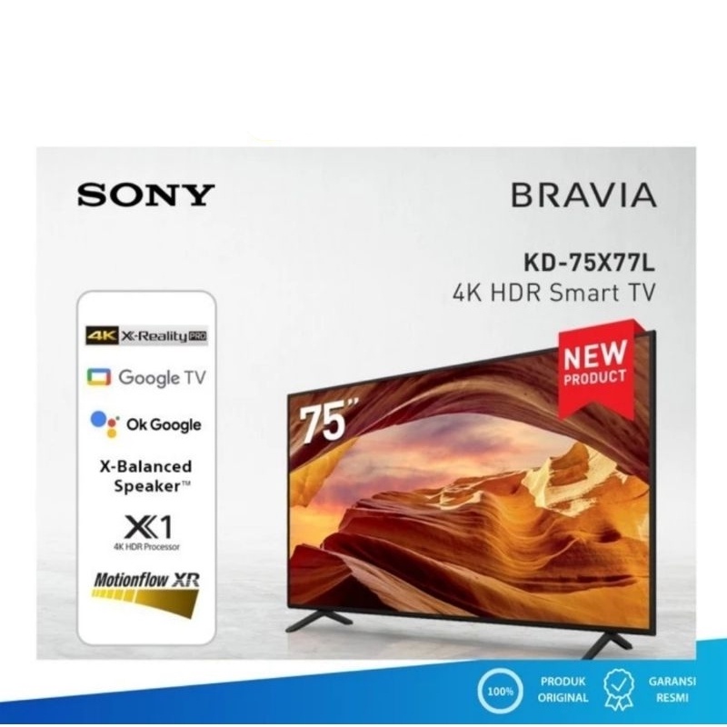 Jual LED TV Sony KD 75X77L / KD75X77L 4K HDR Google TV 75 Inch | Shopee ...
