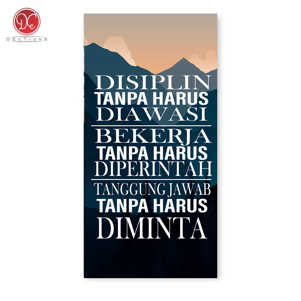 Jual Dections Quote Hiasan Dinding Motivasi Disiplin Kerja Dekorasi ...