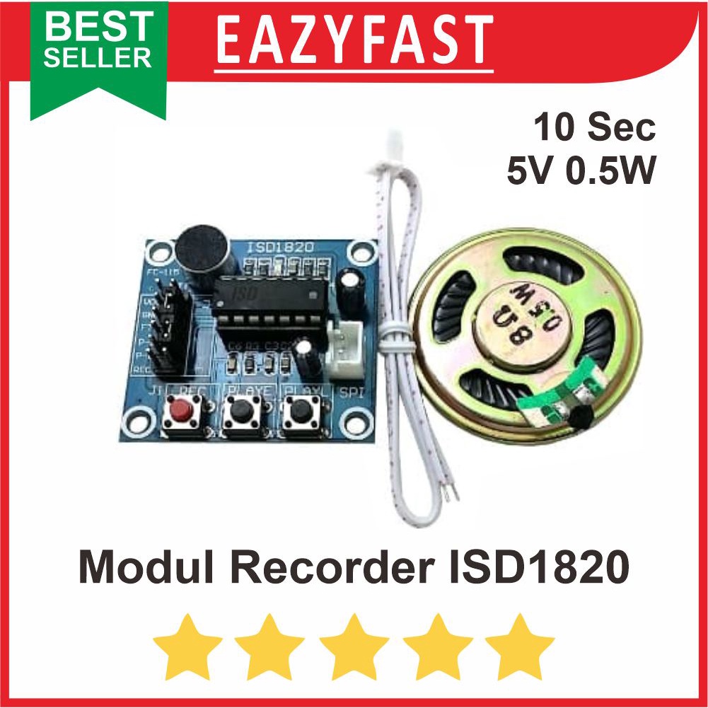 Jual ISD1820 Voice recording module - playback - perekam pemutar suara ...
