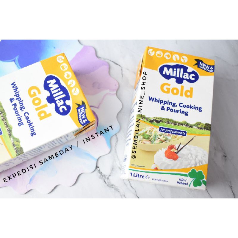 Jual Millac Gold Whipping, Cooking & Pouring Cream 1 Liter | Shopee ...