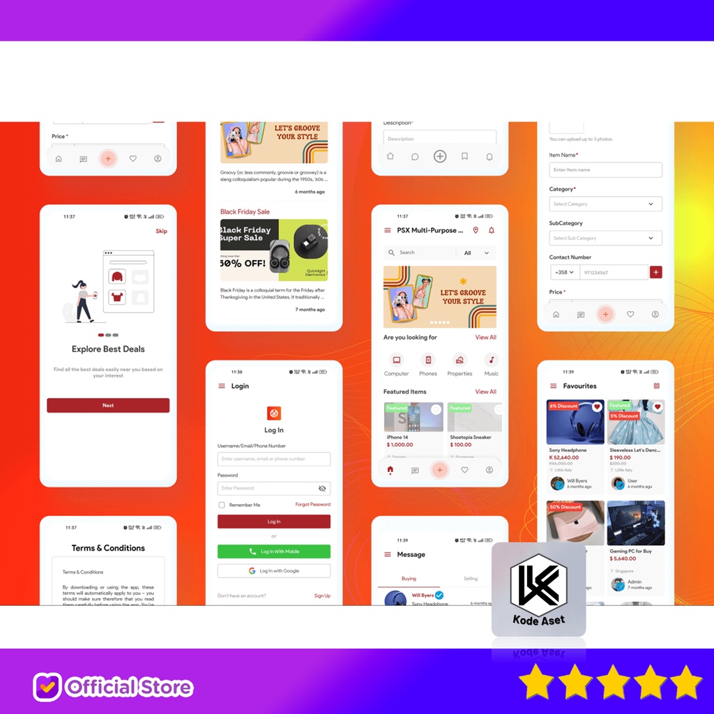 Jual SOURCE CODE APLIKASI PSX MULTIPURPOSE CLASSIFIED FLUTTER APP WITH LARAVEL ADMIN PANEL BY ...