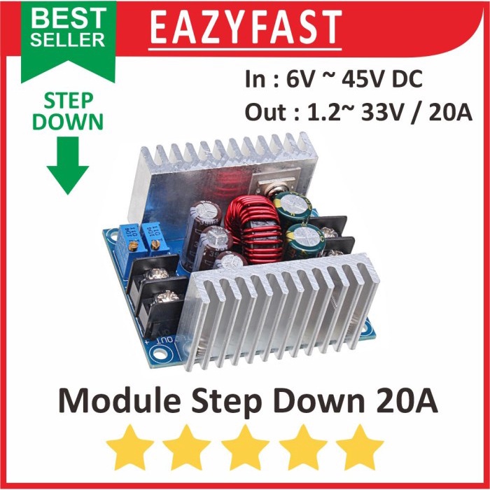 Jual Step Down 20A 300W Module Modul DC Adjustable Power Supply ...