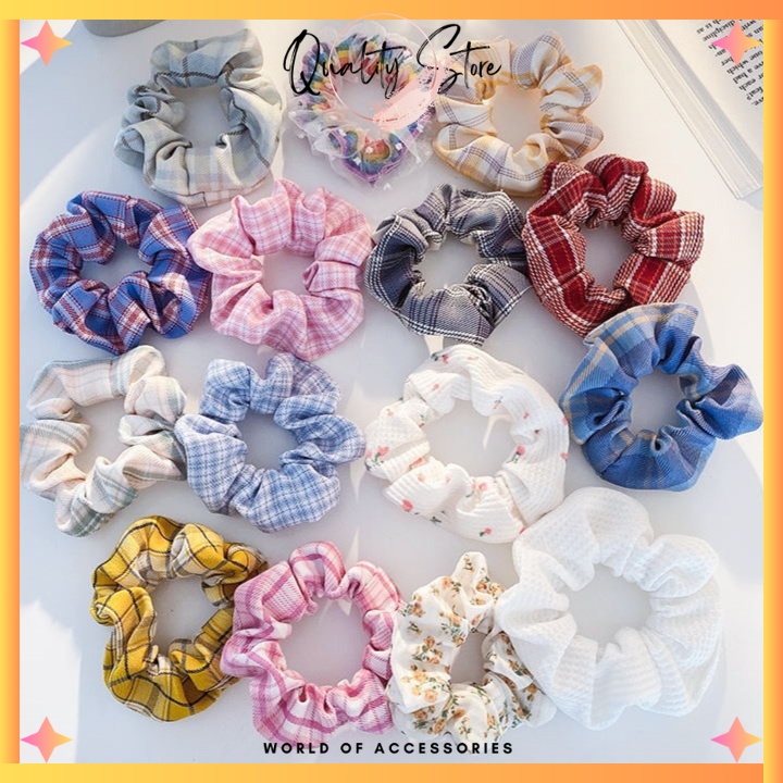 Jual QS - SCRUNCHIE IKAT RAMBUT MODEL KOREA ORIGINAL / KUNCIRAN RAMBUT ...