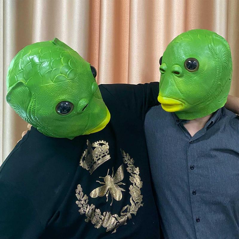 Jual Topeng Fish Kepala Ikan Hijau Halloween Karnaval Pesta Cosplay ...