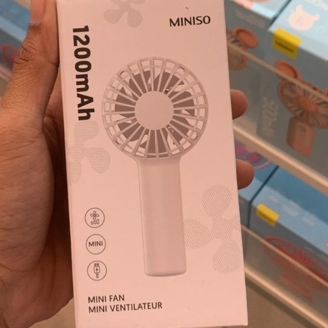 Jual Miniso Candy Series 1200mAh Mini Fan Kipas Angin Tangan - Merah ...