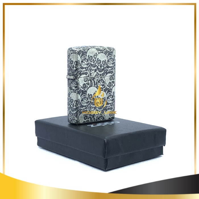 Jual Korek Zp Silver Motif Grafir Tengkorak Skull Full Body - Hobby ...