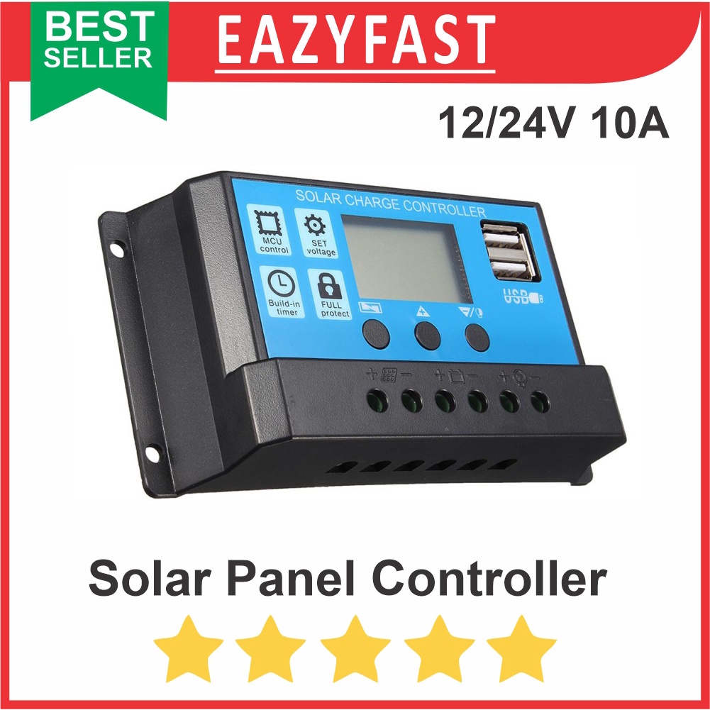 Jual Controller Charger Solar Panel PV Cell Accu Aki Baterai VRLA 12V ...