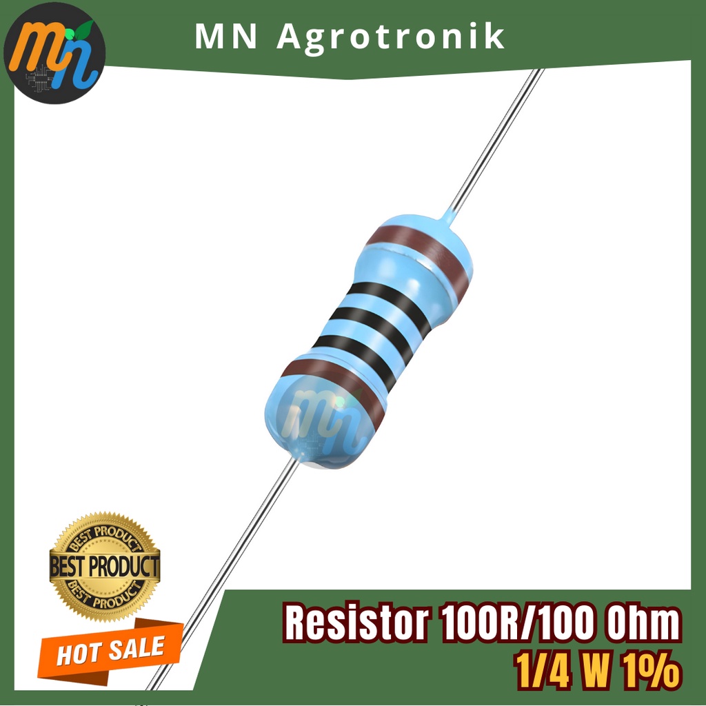 Jual 10X RESISTOR 100 100R 100OHM 1/4W 1% METAL FILM | Shopee Indonesia