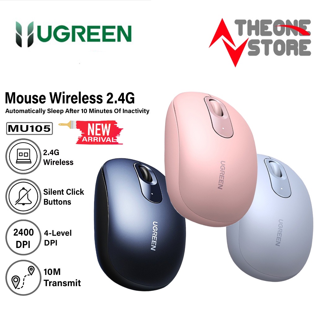Jual UGREEN Wireless Mouse Ergonomic Silent Click For Windows Mac Linux ...