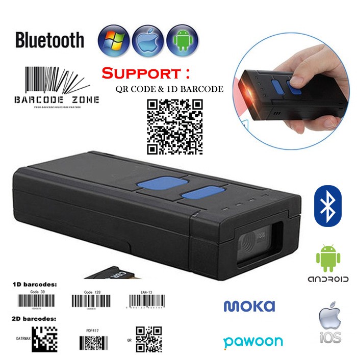 Jual 2D SYMCODE MINI PORTABLE WIRELESS BLUETOOTH BARCODE LASER SCANNER ...