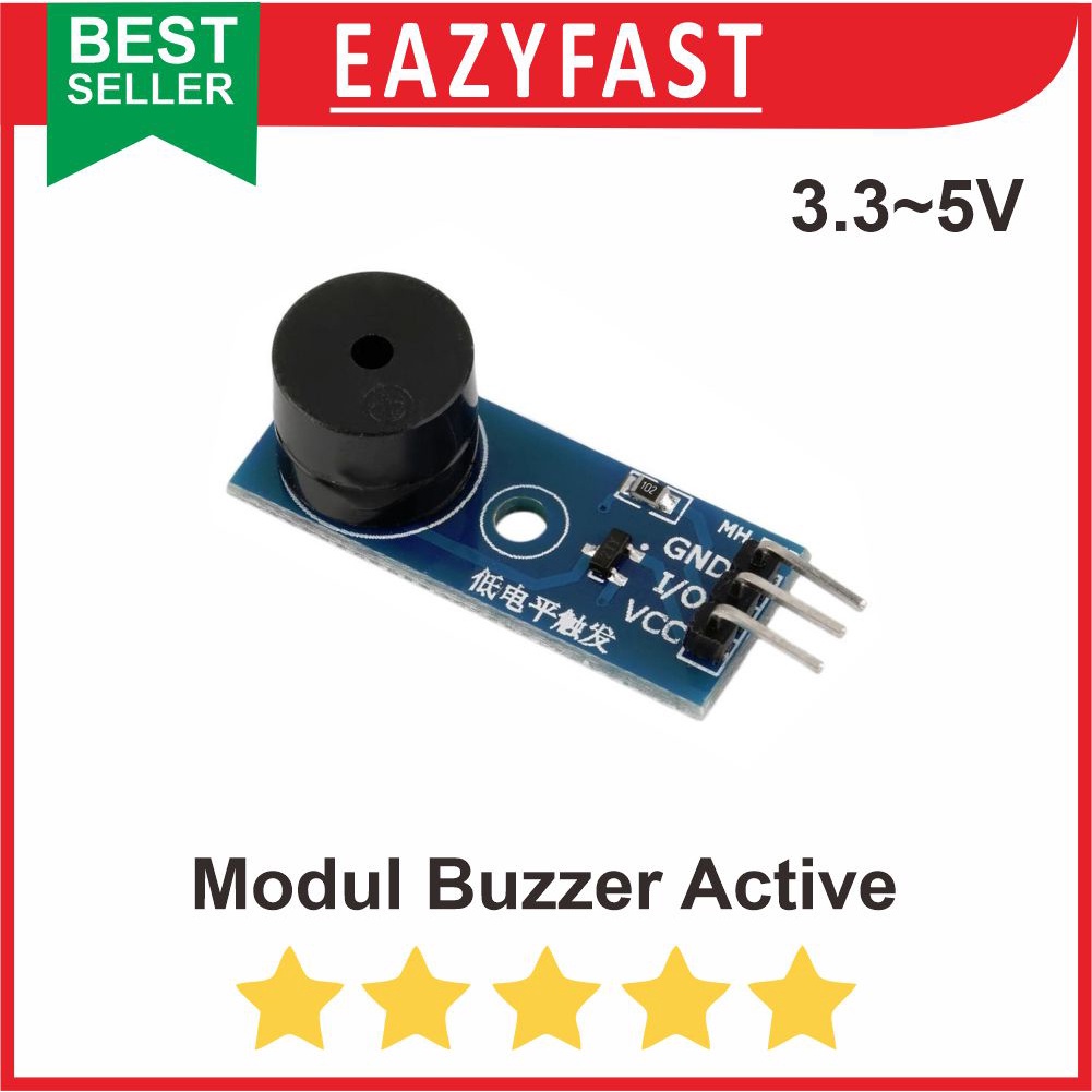 Jual Buzzer Active 3.3V - 5V Alarm Module Driver Transistor Arduino ...