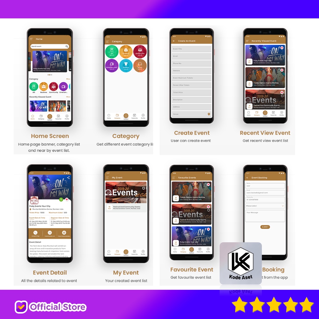 Jual SOURCE CODE APLIKASI ANDROID EVENT APP (CREATE EVENT, EVENT BOOKING) BY KODEASET | Shopee ...