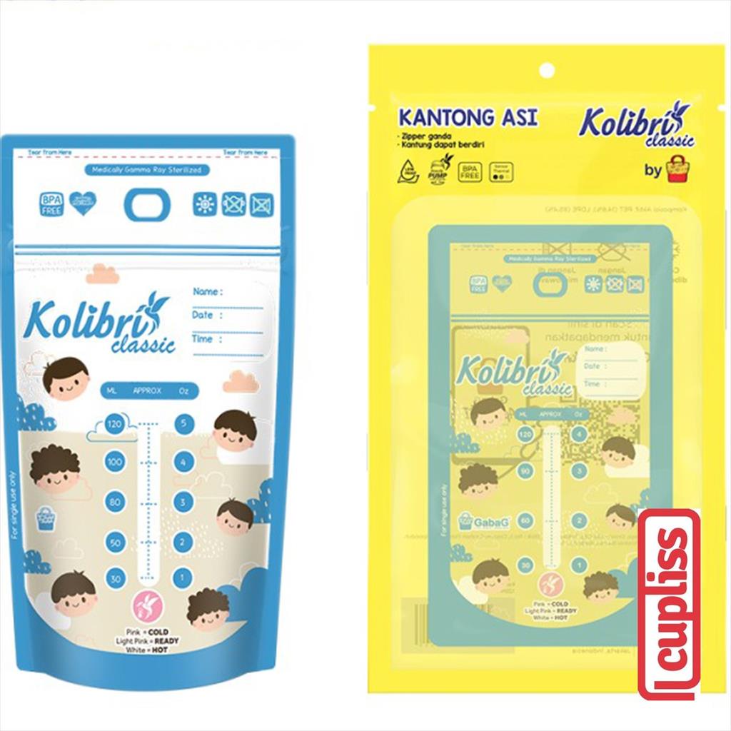 Jual Gabag Kolibri Kantong ASI Classic 120ml Boy 30pcs | Shopee Indonesia