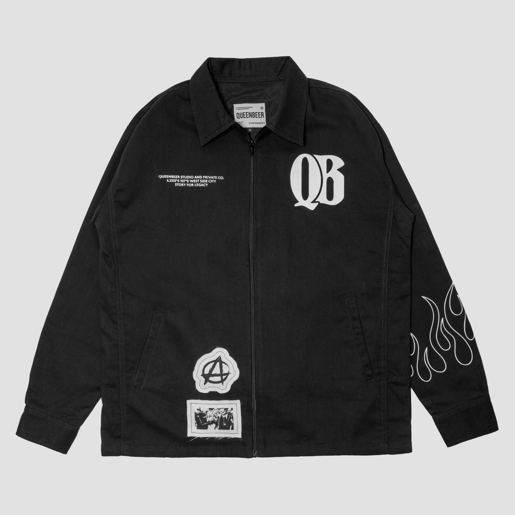 Jual QueenBeer - Work Jacket Craig Black | Shopee Indonesia