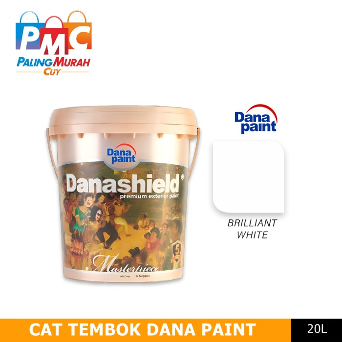 Jual Cat Tembok Dana Paint DANASHIELD Exterior BRILLIANT WHITE 20L Pail ...