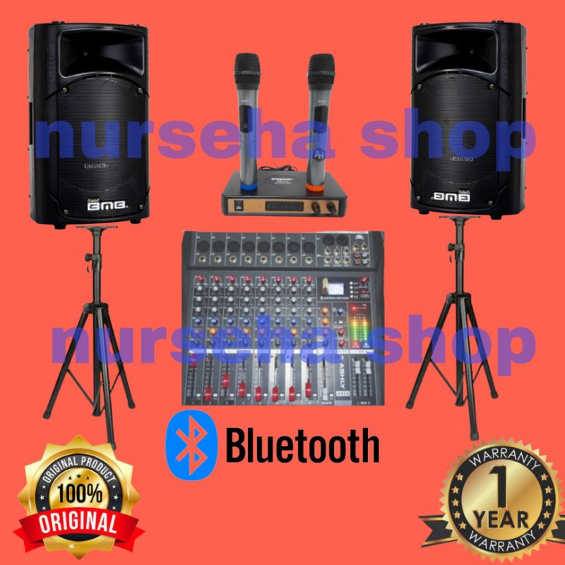 Jual Paket Karaoke BMB 15inch Speaker Aktif Original Mixer 8channel ...