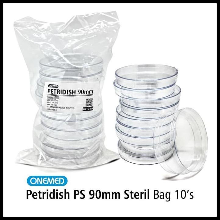 Jual Petridish Plastik Steril OneMed 90mm | Pack Isi 10pcs Alat ...