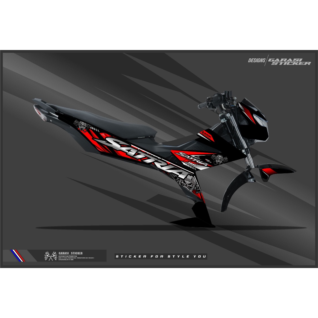 Jual Striping/Stiker Satria FU Fi / Injeksi Helm Skull Thai New Concept ...