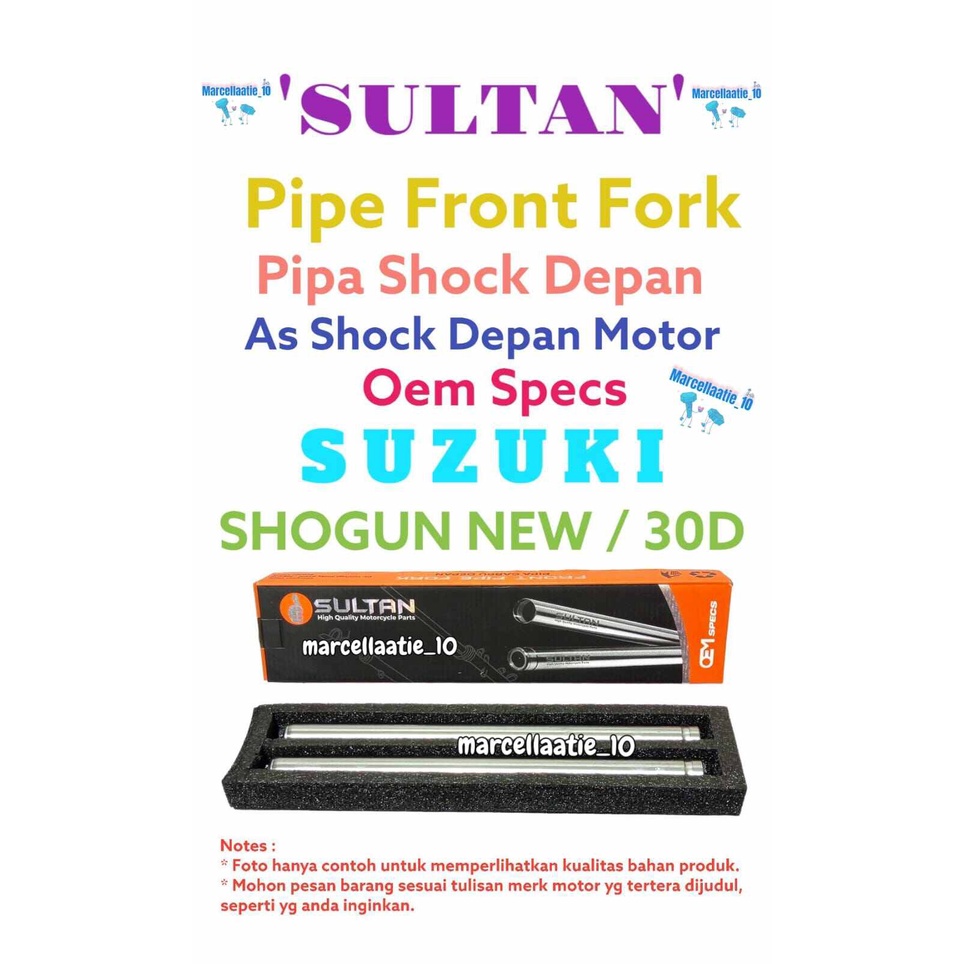 Jual 1 SET SULTAN AS SHOCK DEPAN SUZUKI SHOGUN NEW 30D PIPA SHOCK DEPAN ...