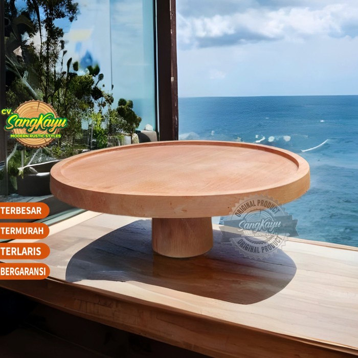 Jual Rak kue kayu cupcake stand tatakan kue tempat kue wood cake stand ...