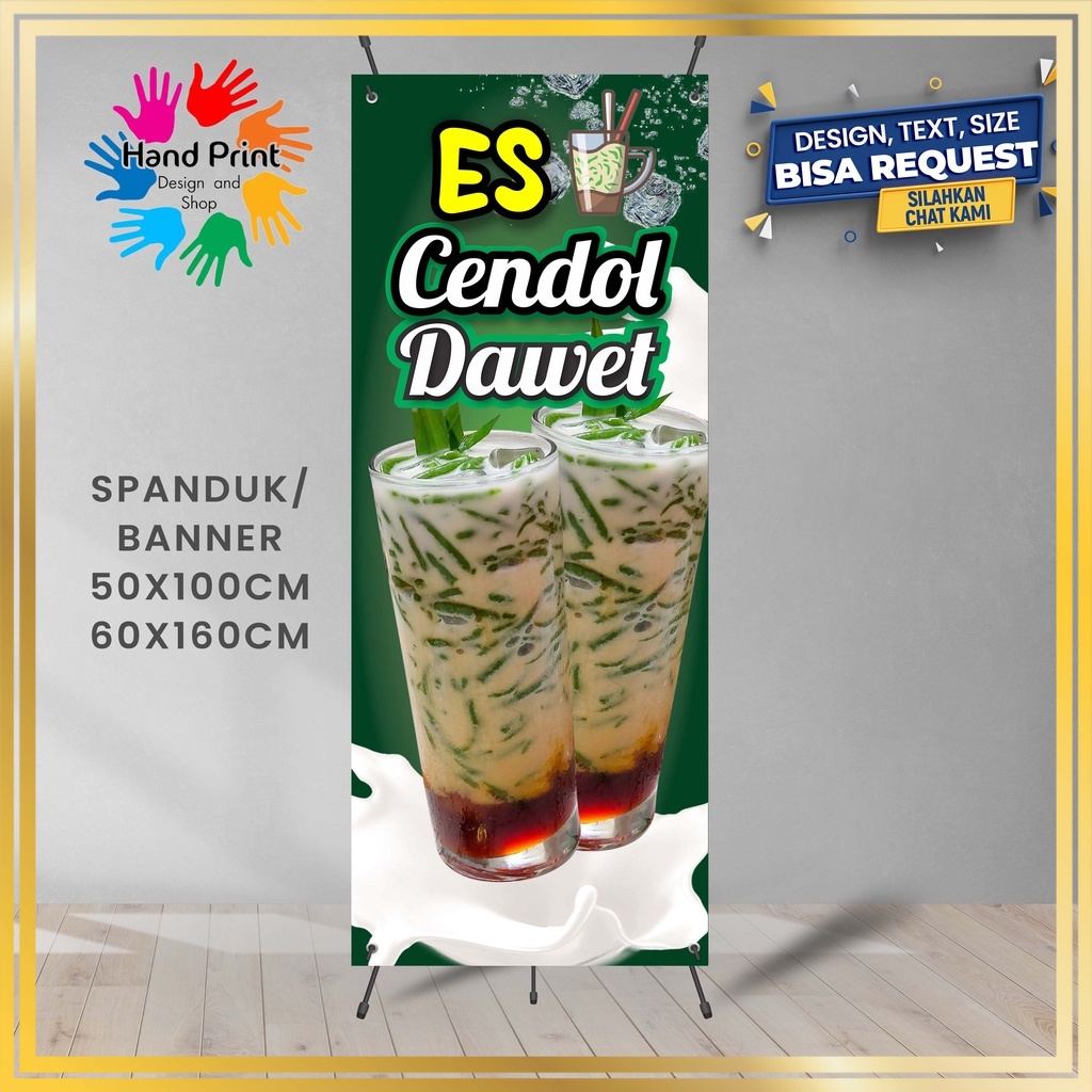 Jual SPANDUK / BANNER Es Dawet Es Cendol C Bisa Request Desain | Shopee ...