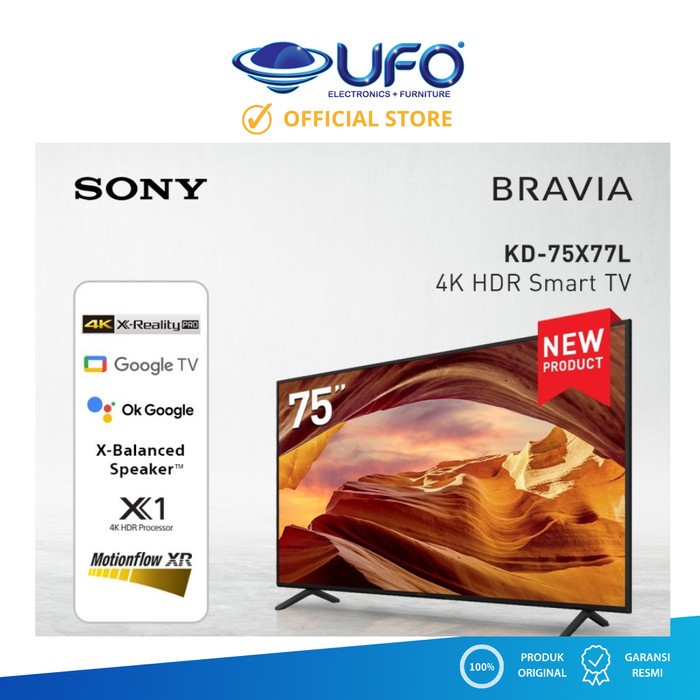 Jual SONY 75 Inch LED Smart Google TV 4K HDR KD75X77L | Shopee Indonesia