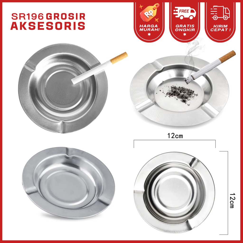 Jual Asbak Rokok Stainless Bentuk Bulat Minimalis | Shopee Indonesia