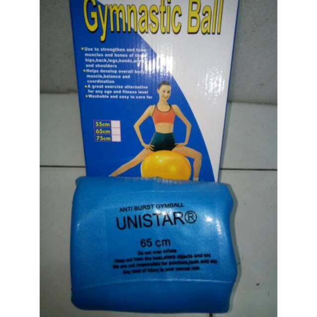 Jual Gym Ball Unistar ORIGINAL 65 Cm | Shopee Indonesia