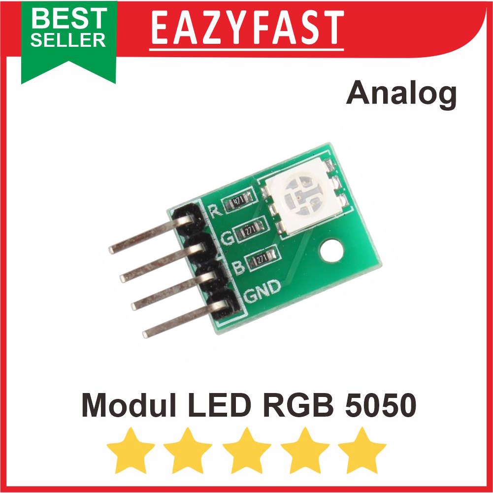 Jual RGB Led Module SMD 5050 Package Full Color PWM + Jumper Arduino ...