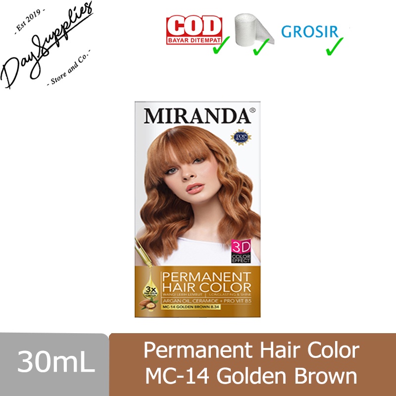 Jual Miranda Premium MC-14 (Golden Brown) Permanent Hair Color / Cat ...