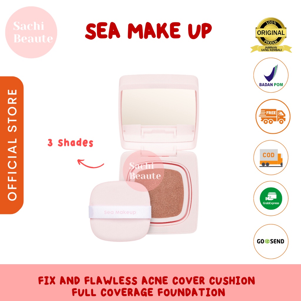 Jual Sea Makeup Make Up Fix and Flawless Acne Cover Cushion Full ...