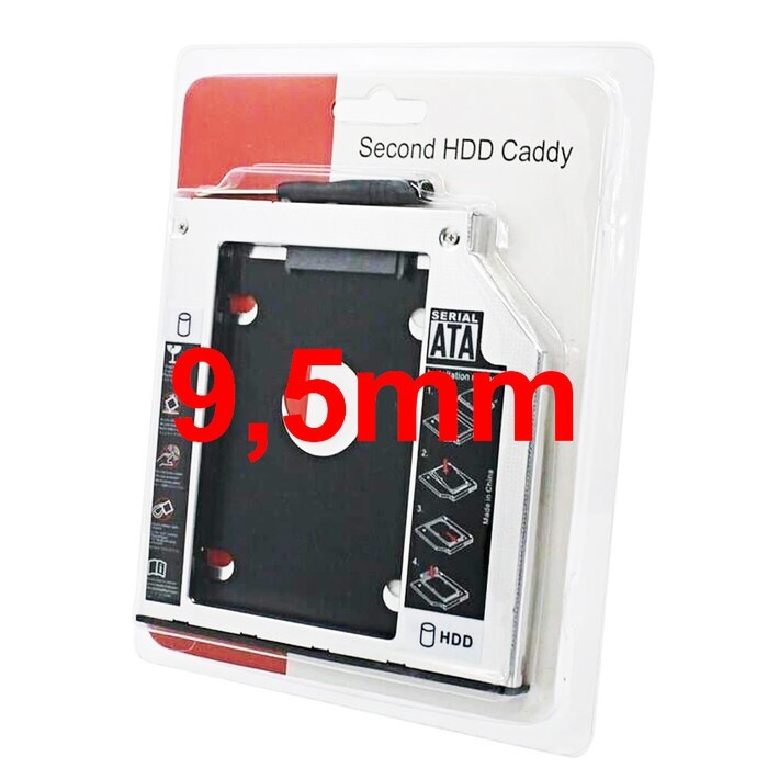 Jual SSD HDD Caddy Laptop Slim 9.5mm SATA DVD Slot Hardisk -AJNB ...
