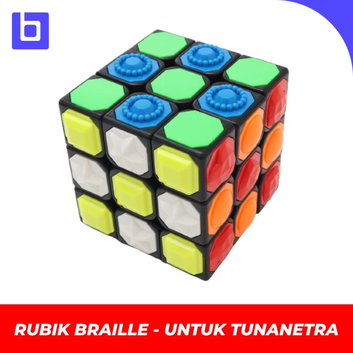 Jual Rubik 3x3 YJ Blind Cube / Rubik Braille | Shopee Indonesia