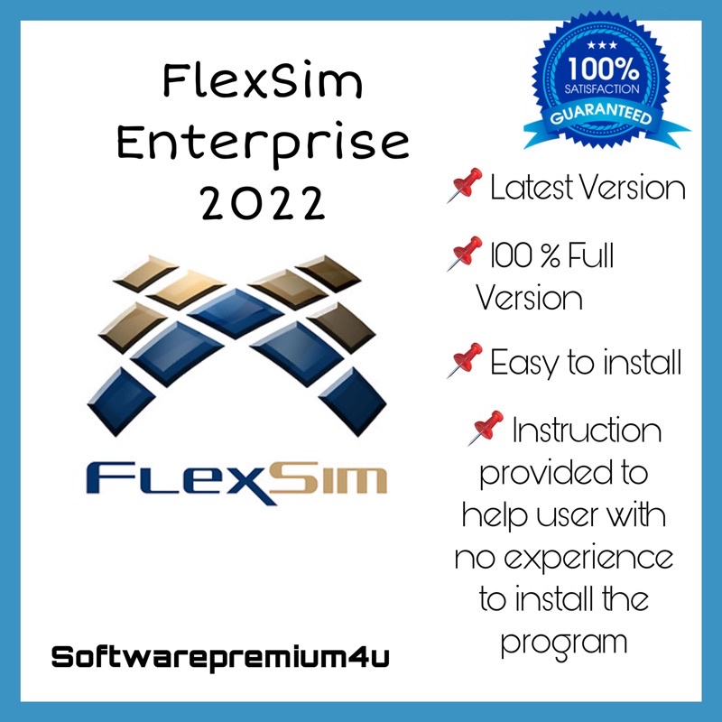 Jual FlexSim 2022.2 Enterprise + User Manual + Optix Denoiser | 3D Simulation Modeling and ...