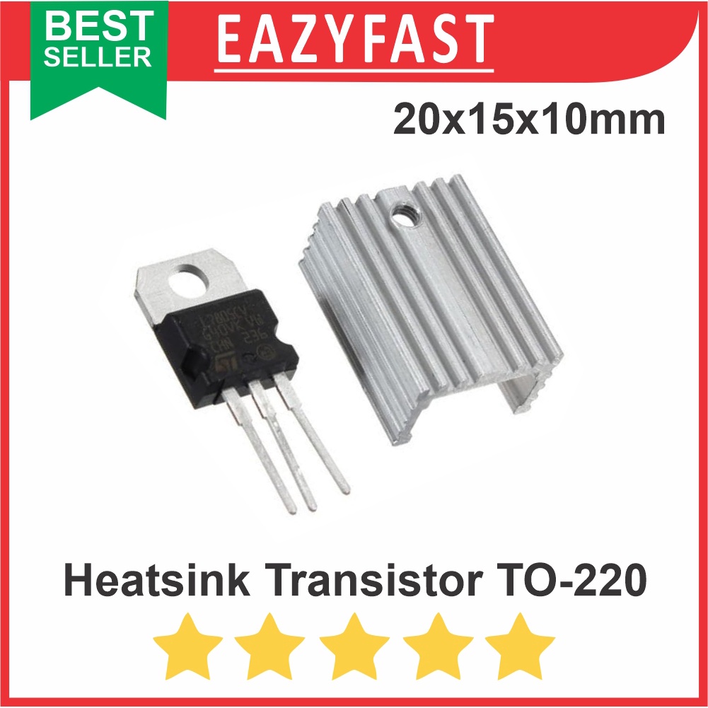 Jual Heatsink TO 220 sirip Pendingin Transistor Aluminium Heat Sink ...