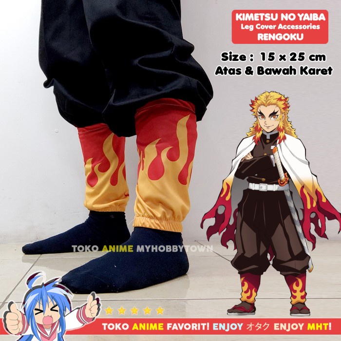 Jual Leg Cover Anime Kimetsu no Yaiba Demon Slayer Rengoku Kyojuro ...