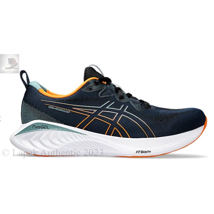 Jual Sepatu running lari asics gel cumulus 25 French Blue/Bright Orange ...