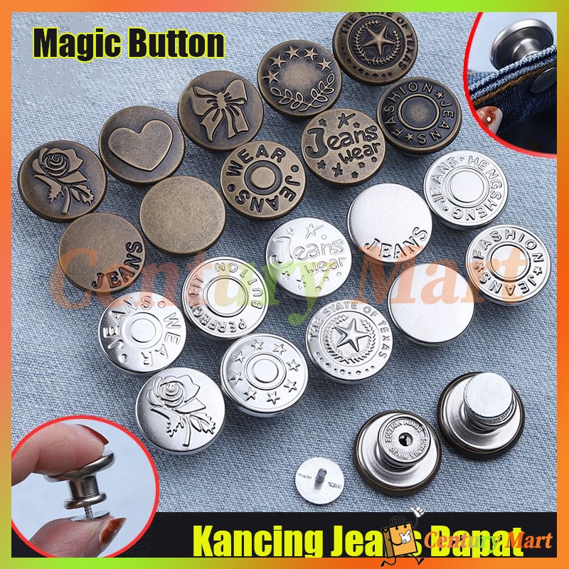 Jual Kancing Jeans Dapat Dilepas / Kancing Pengecil Jeans Unisex /Dapat ...