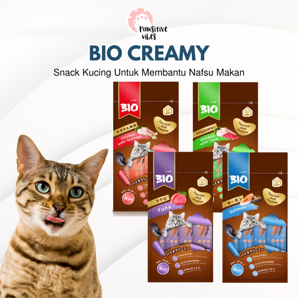 Jual Bio Creamy Snack Kucing Liquid 15gr - Snack Kucing Basah Menambah ...