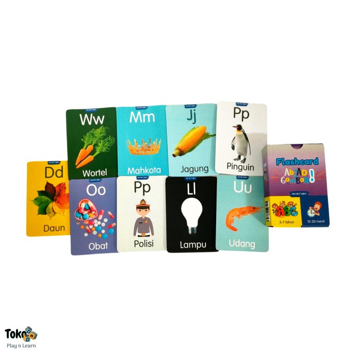 Jual Mainan Edukasi Anak My Flash Cards Huruf Abjad Gambar Kartu ...