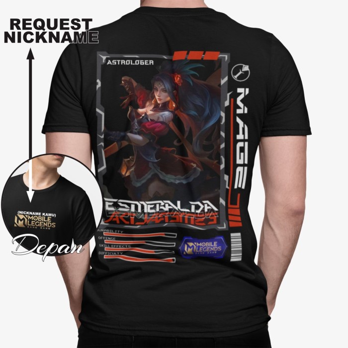 Jual Kaos baju Game Mobile Legend All Role ML MLBB esmeralda mage 12 ...