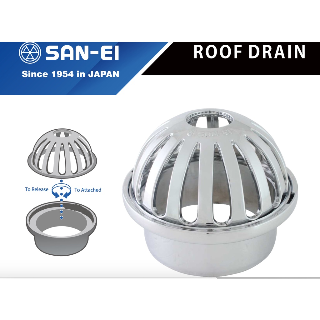 Jual Roof drain SAN-EI H01P 3 inch body ABS | Shopee Indonesia