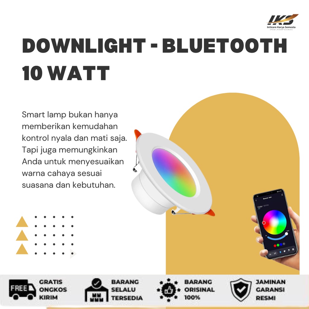 Jual Lampu Downlight LED Smart Bulb Bluetooth RGB | Shopee Indonesia