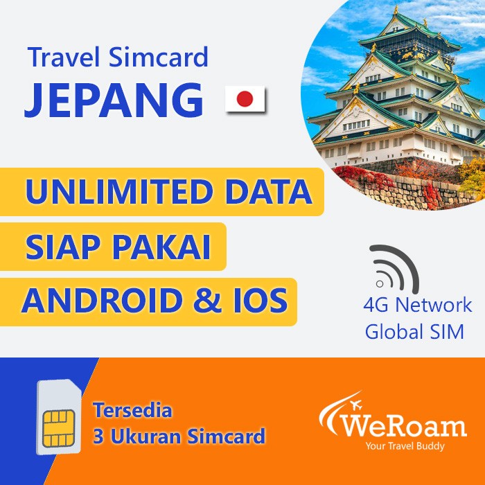 Jual WeRoam Travel Sim Card Jepang Data Internet Unlimited | Shopee ...