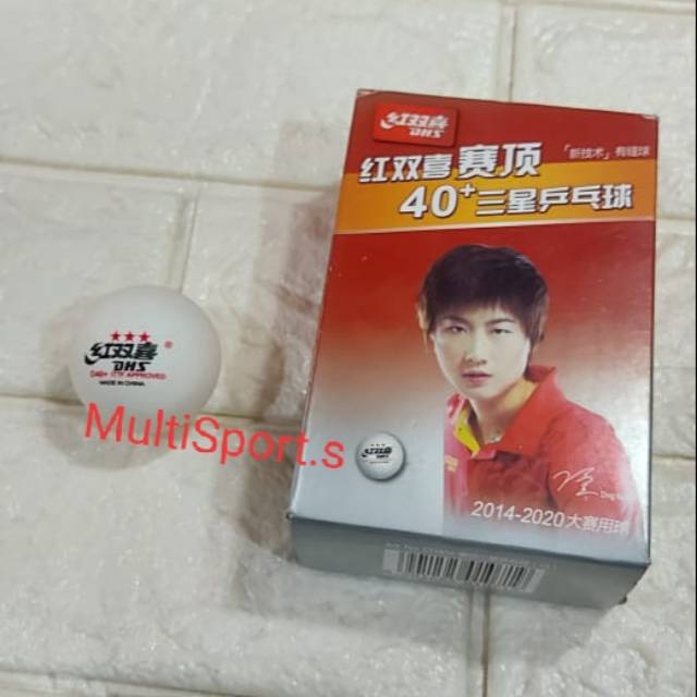 Jual PREMIUM BOLA TENIS MEJA DHS 3 BINTANG 40+ | Shopee Indonesia